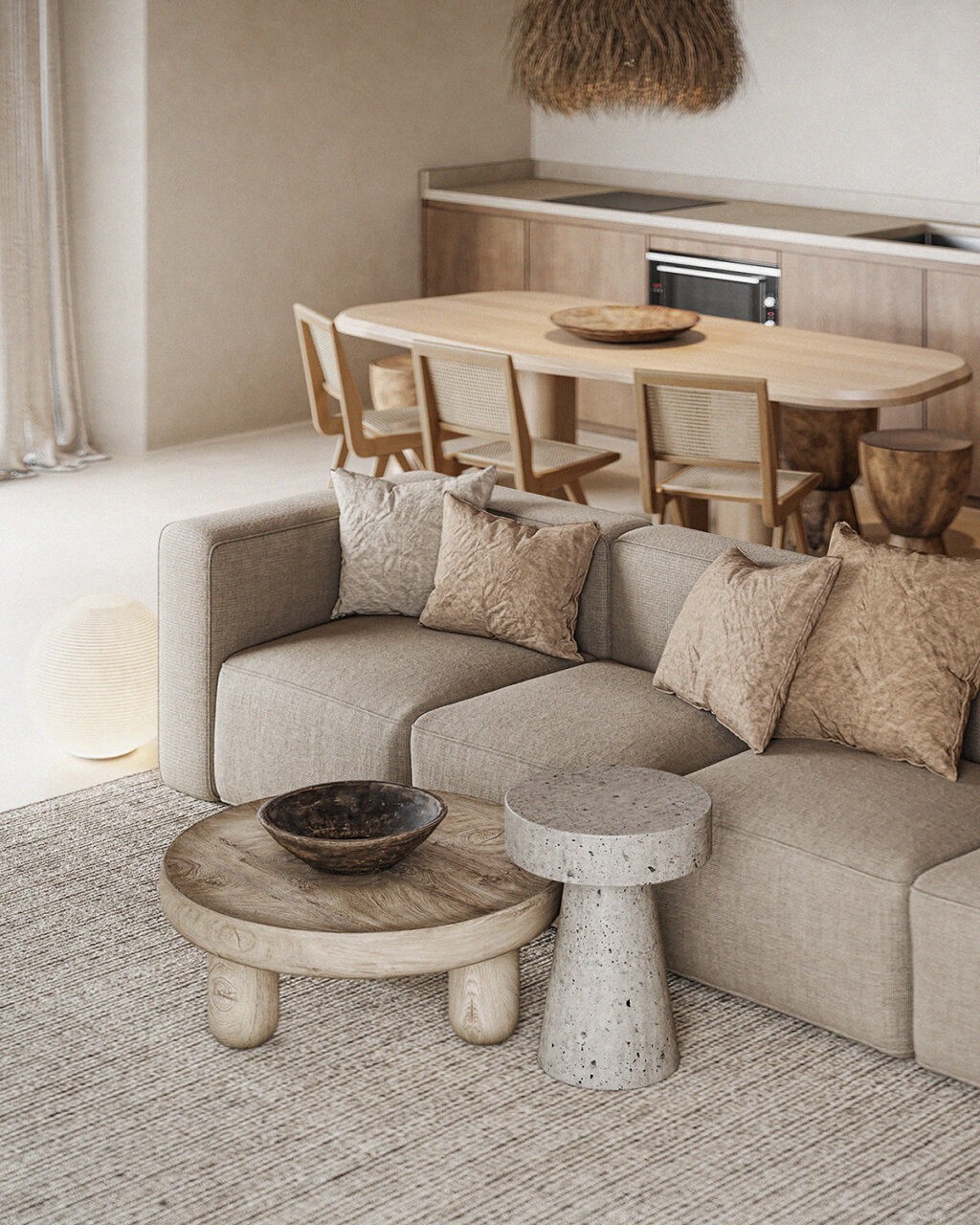 A Small Modern Rustic Studio with Wabi-Sabi Charm