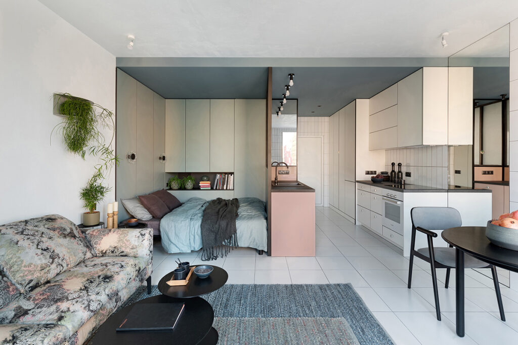 A Color Blocked 30 Square Meter Apartment Big In Style