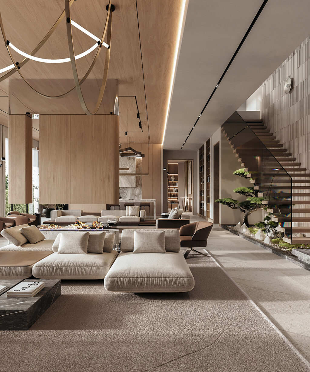 A Gorgeous Wood Tone Villa With Lux Textures