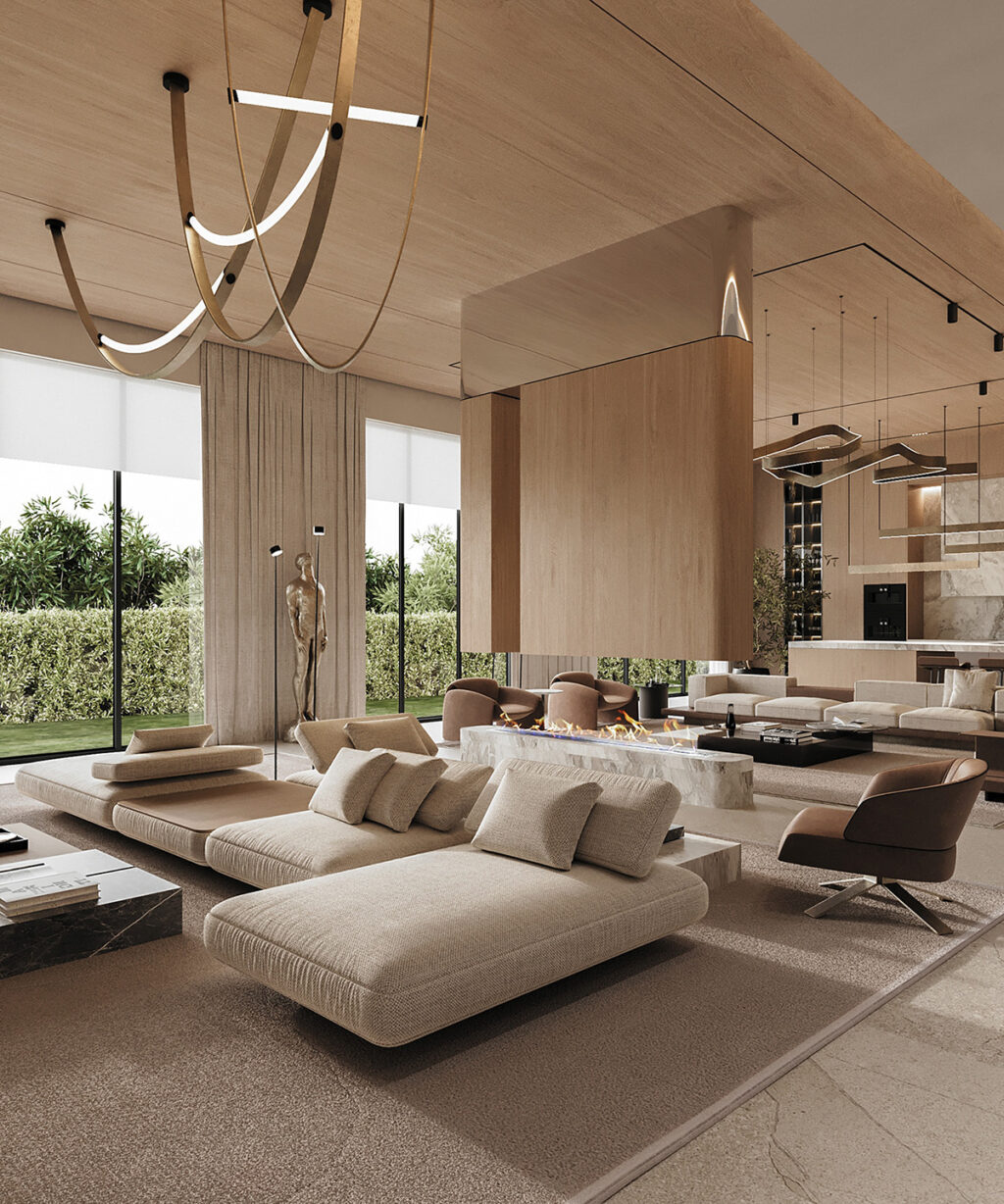 A Gorgeous Wood Tone Villa With Lux Textures