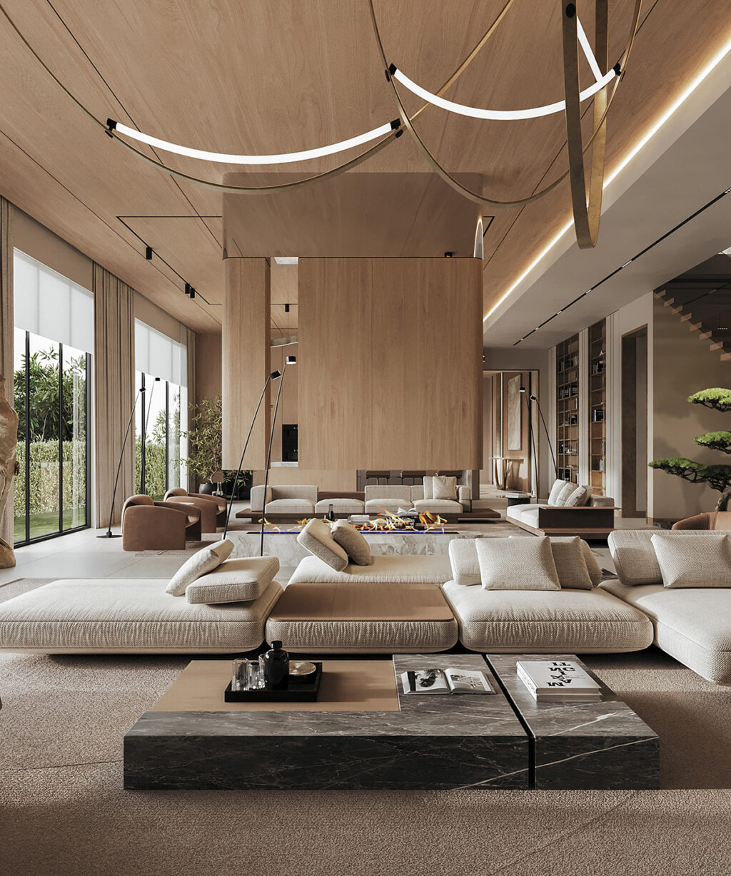 A Gorgeous Wood Tone Villa With Lux Textures