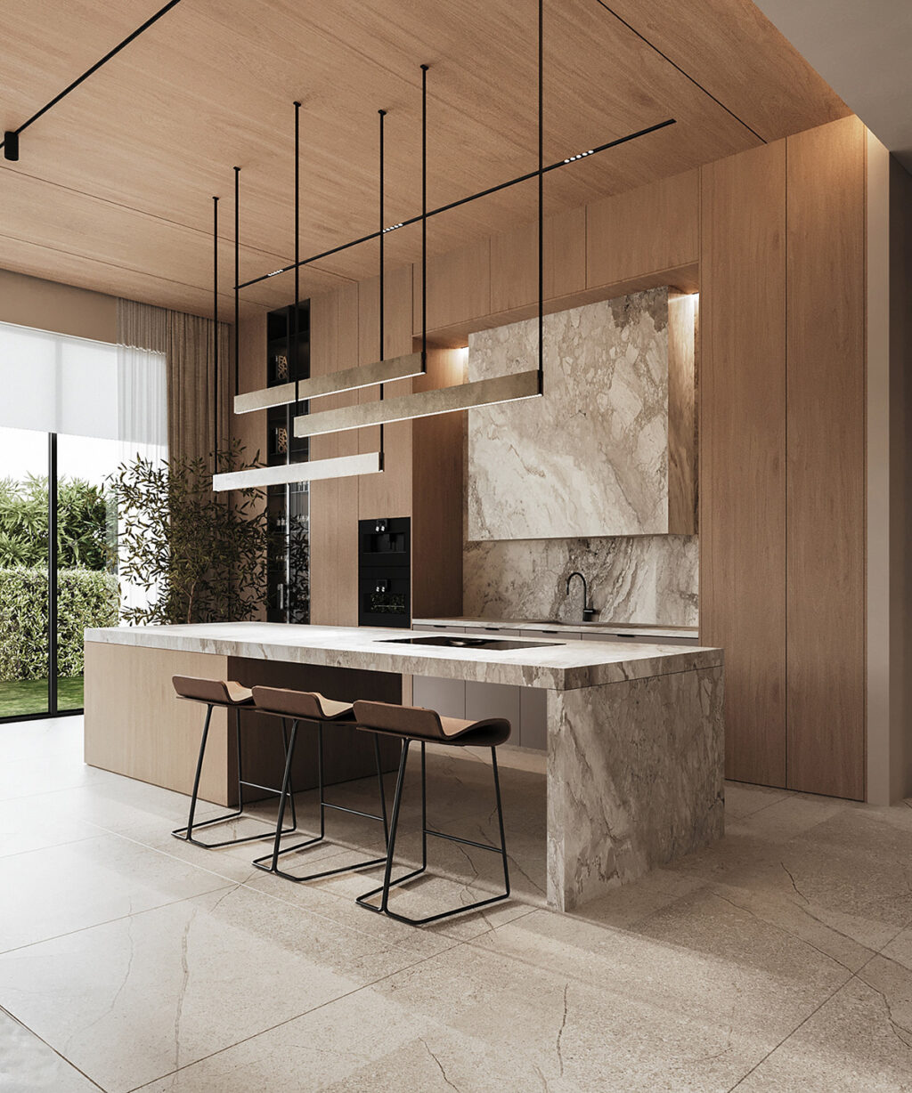 A Gorgeous Wood Tone Villa With Lux Textures