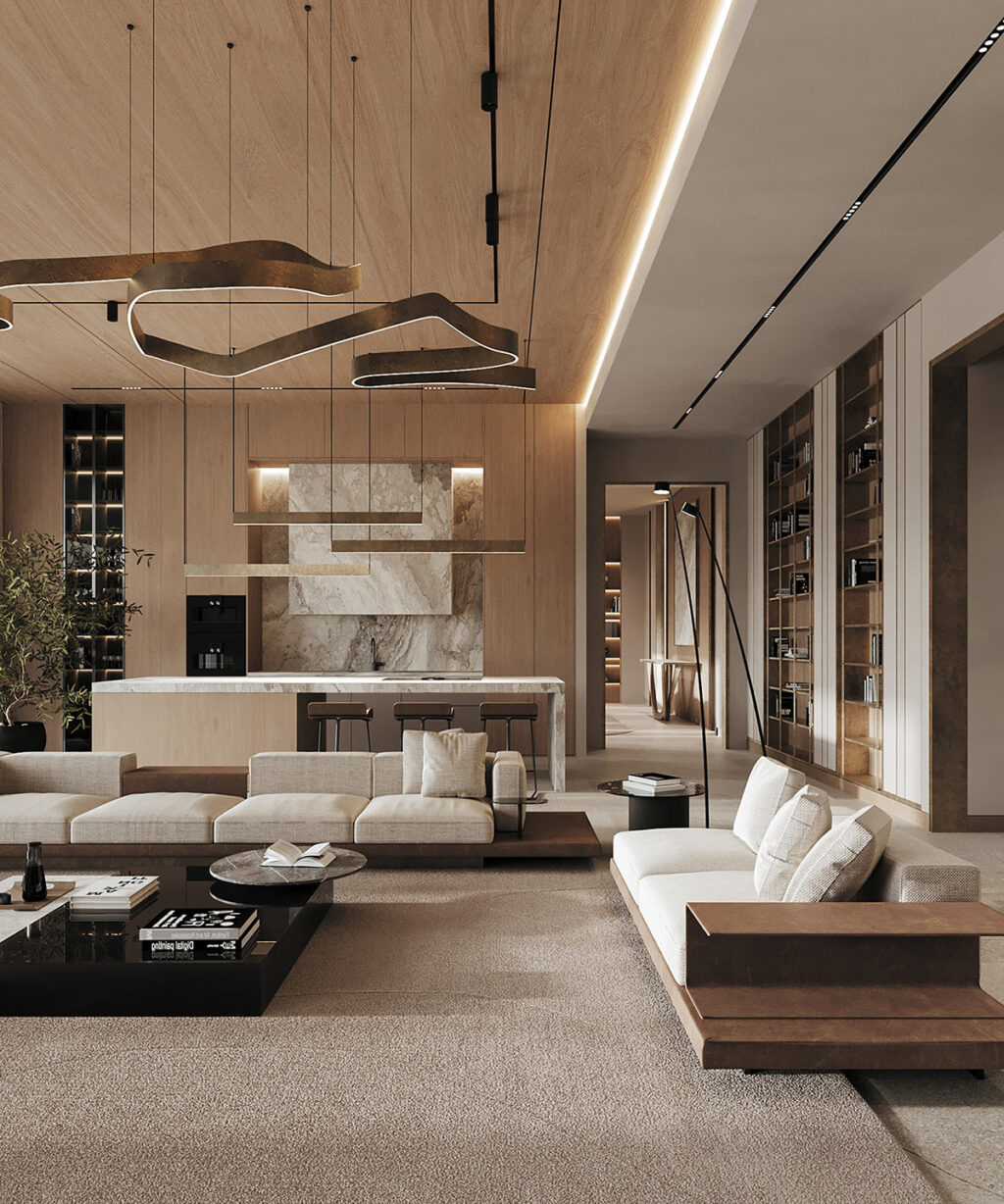 A Gorgeous Wood Tone Villa With Lux Textures