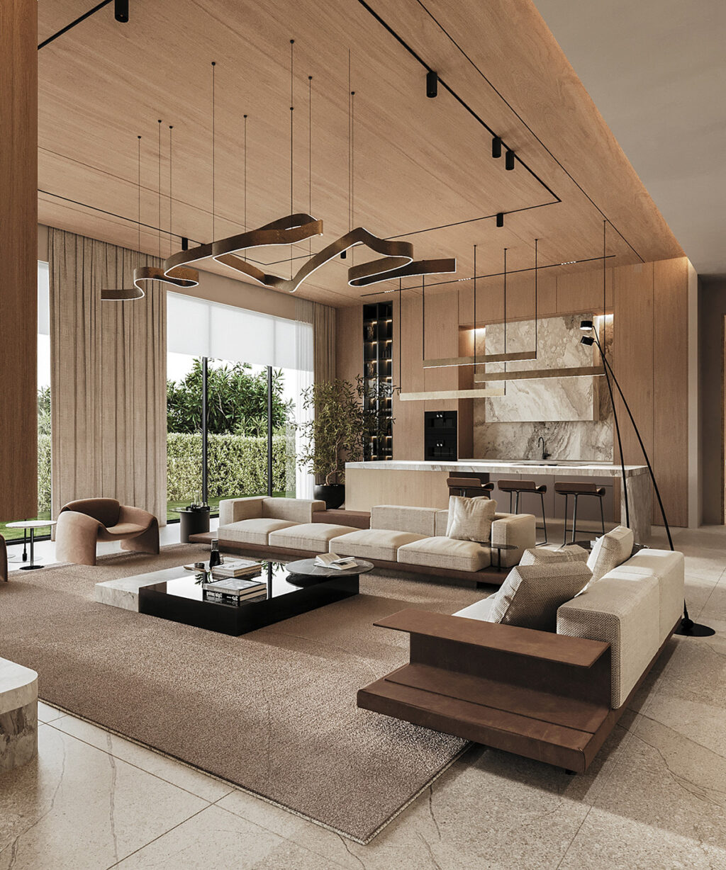 A Gorgeous Wood Tone Villa With Lux Textures