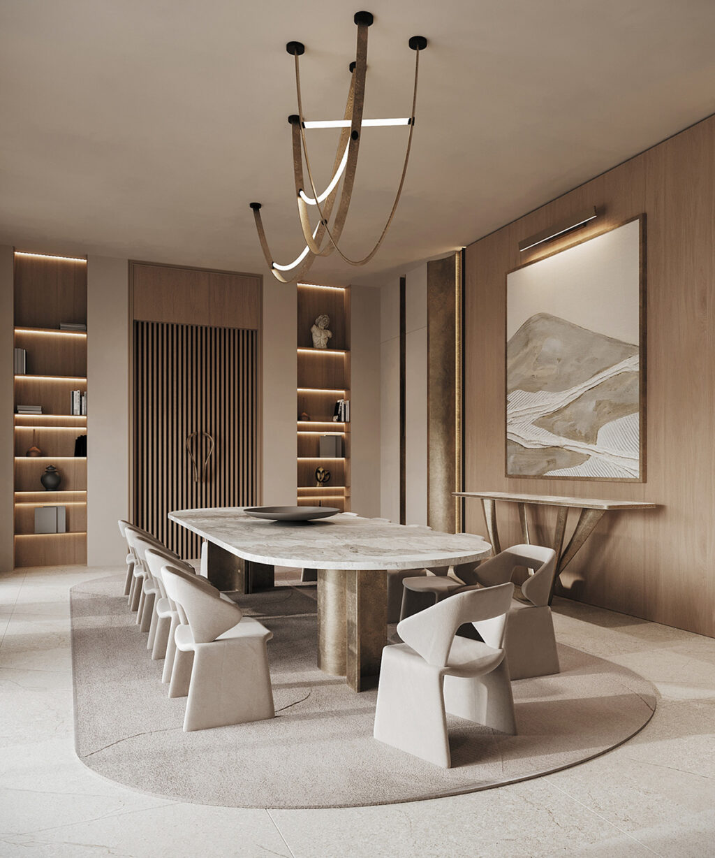 A Gorgeous Wood Tone Villa With Lux Textures