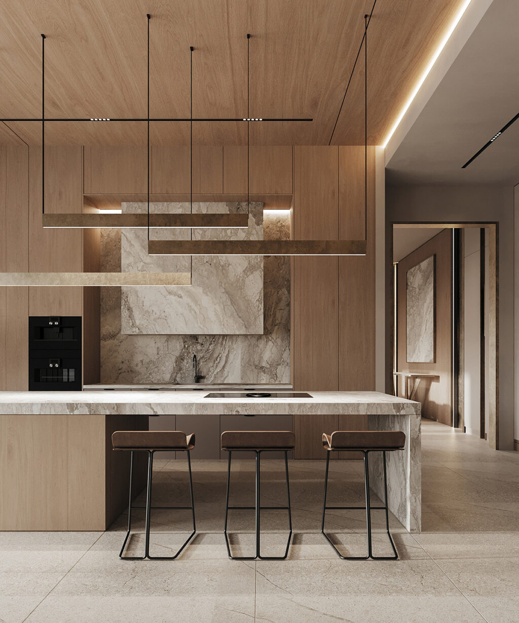 A Gorgeous Wood Tone Villa With Lux Textures