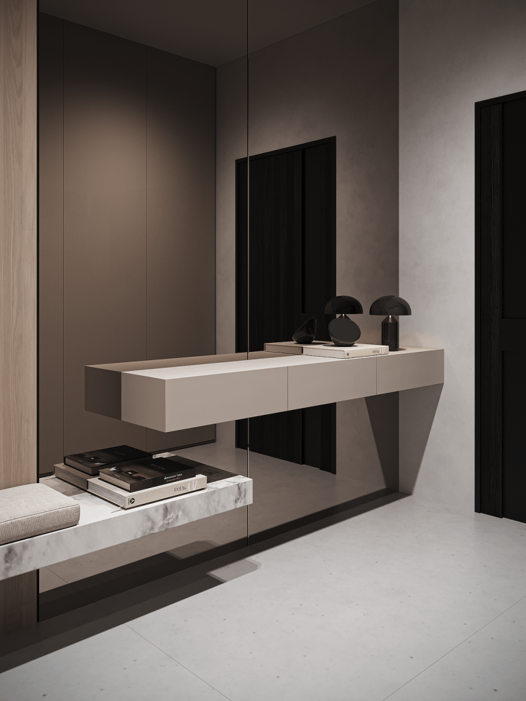 floating entryway shelf | Interior Design Ideas