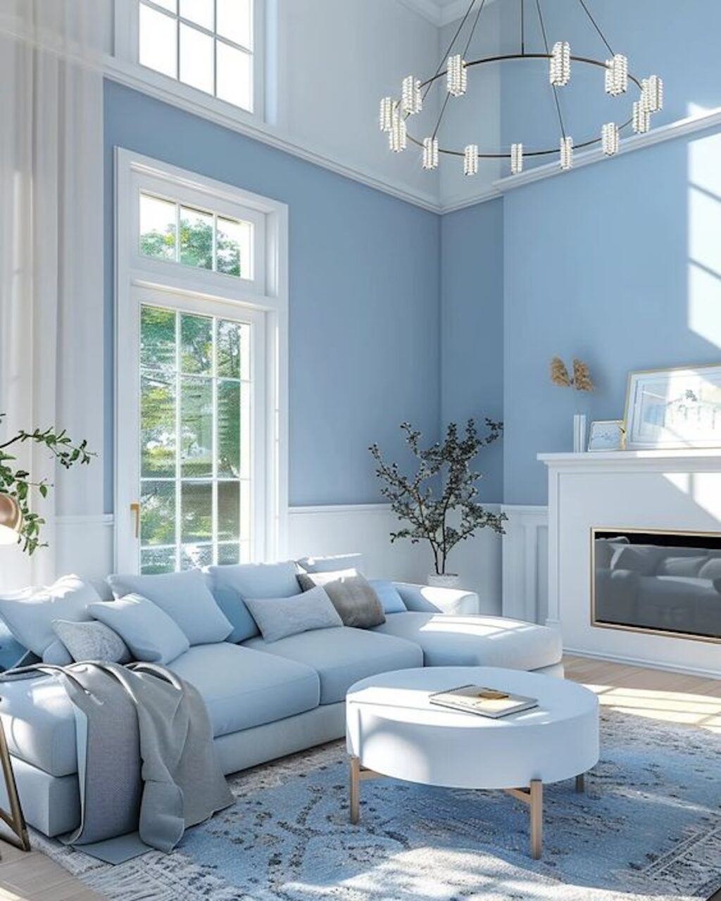 light blue living room | Interior Design Ideas