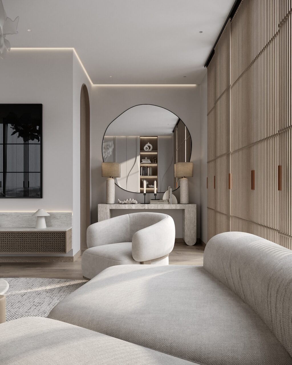 Serene Minimalism Meets Organic Luxury: 2 Modern Neutral Interiors from ...