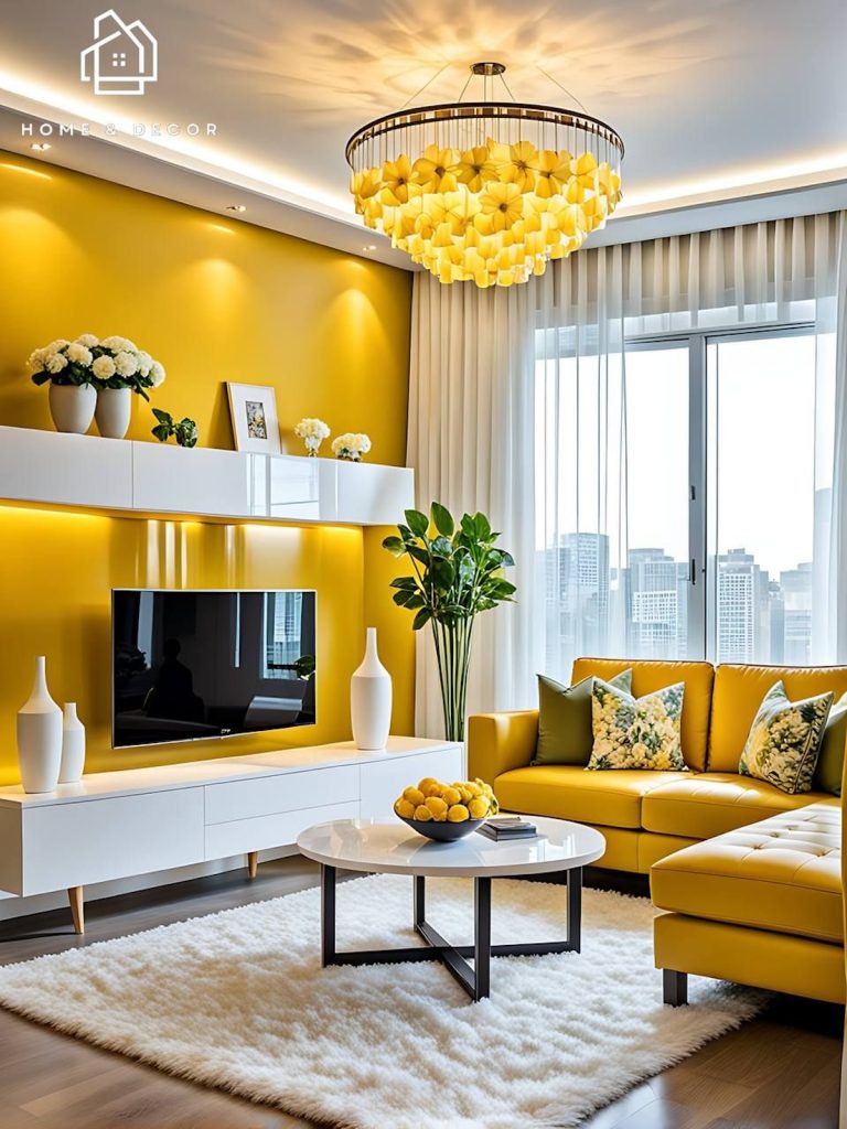 white yellow room | Interior Design Ideas