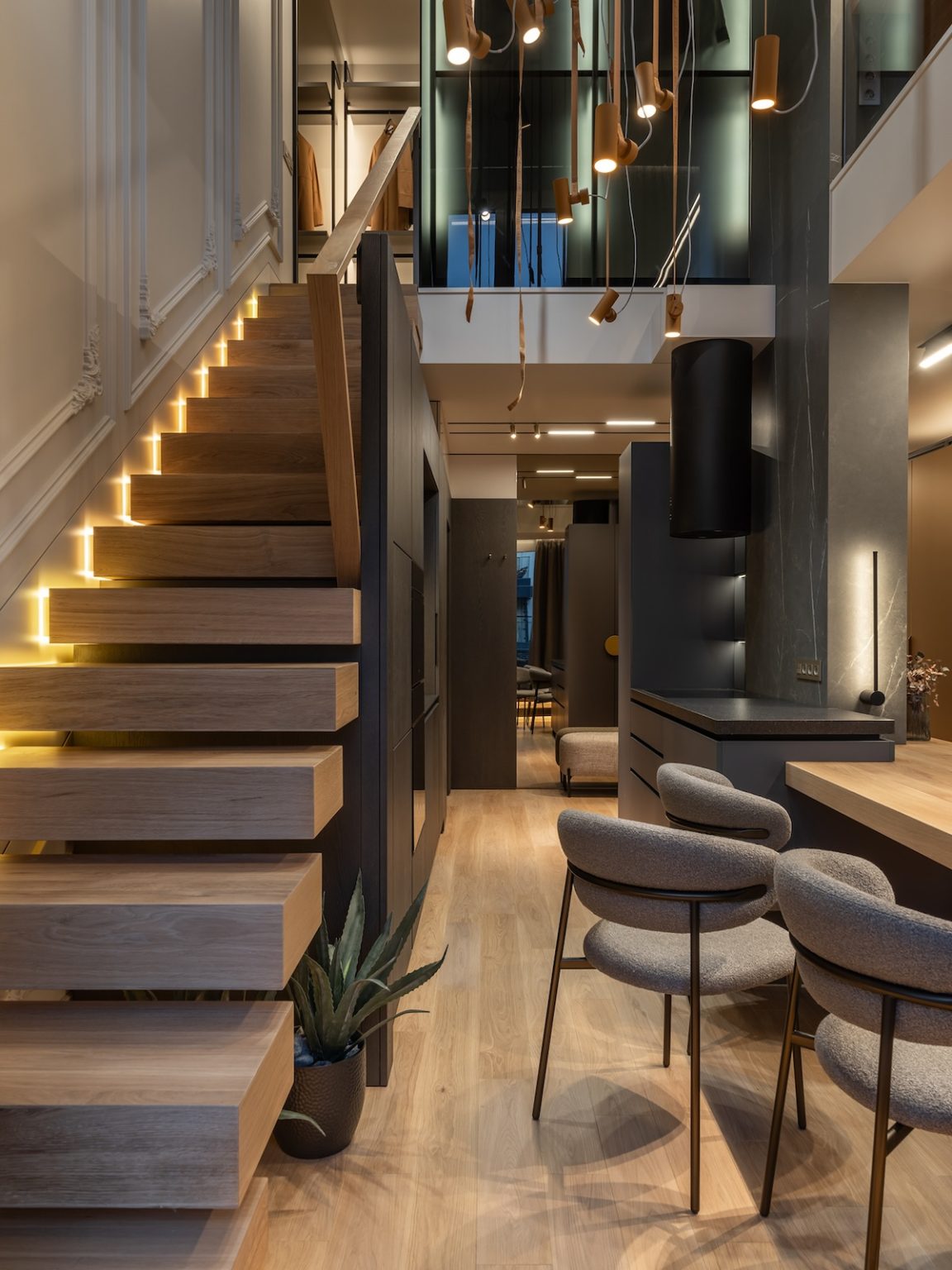 Urban Sophisticate: A Two-Story Apartment Blending Modern Ascetic with ...