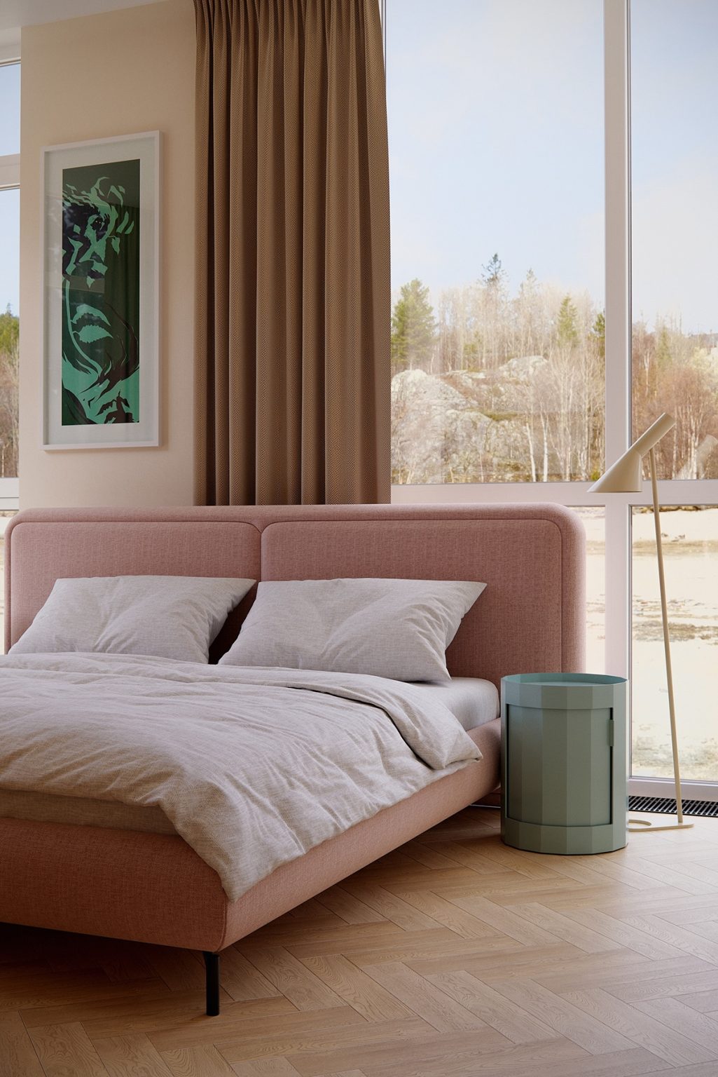When Blush Meets Sage: Inside a Color-Conscious 70 sq m Home